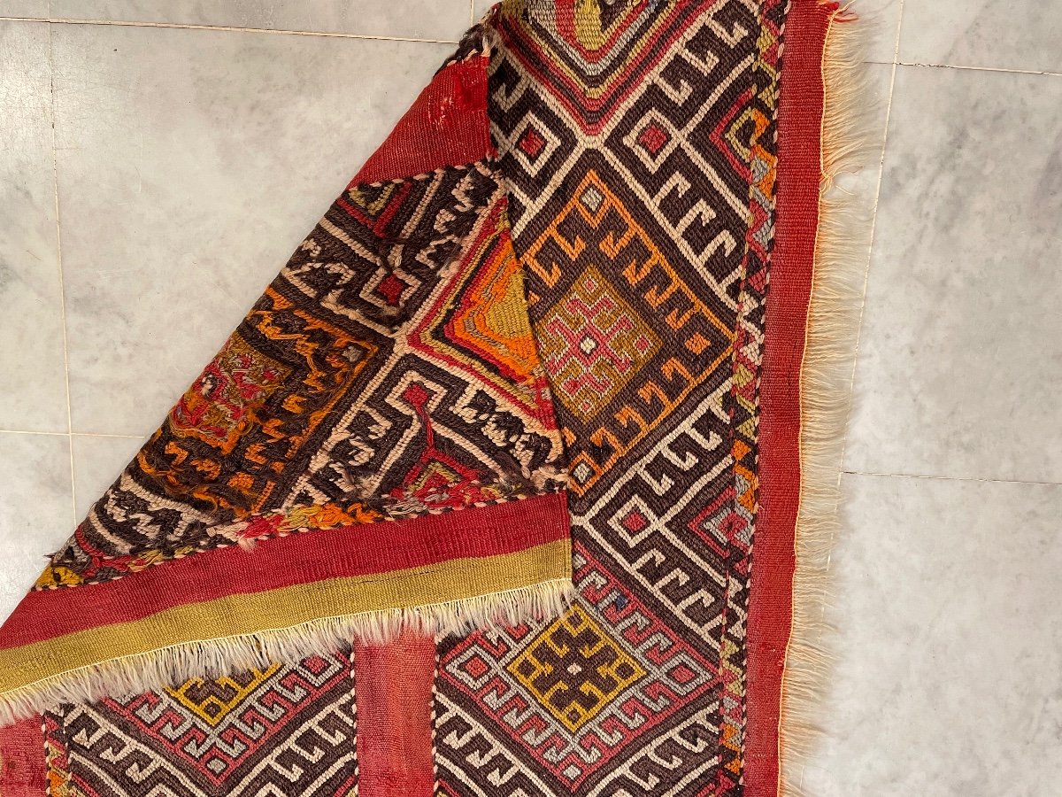 Proantic: Tapis Kilim Turc Ancien 124cm X 70cm