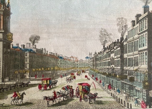 Proantic: Vue d'optique de la grande rue à Londres (# Strand Angleter