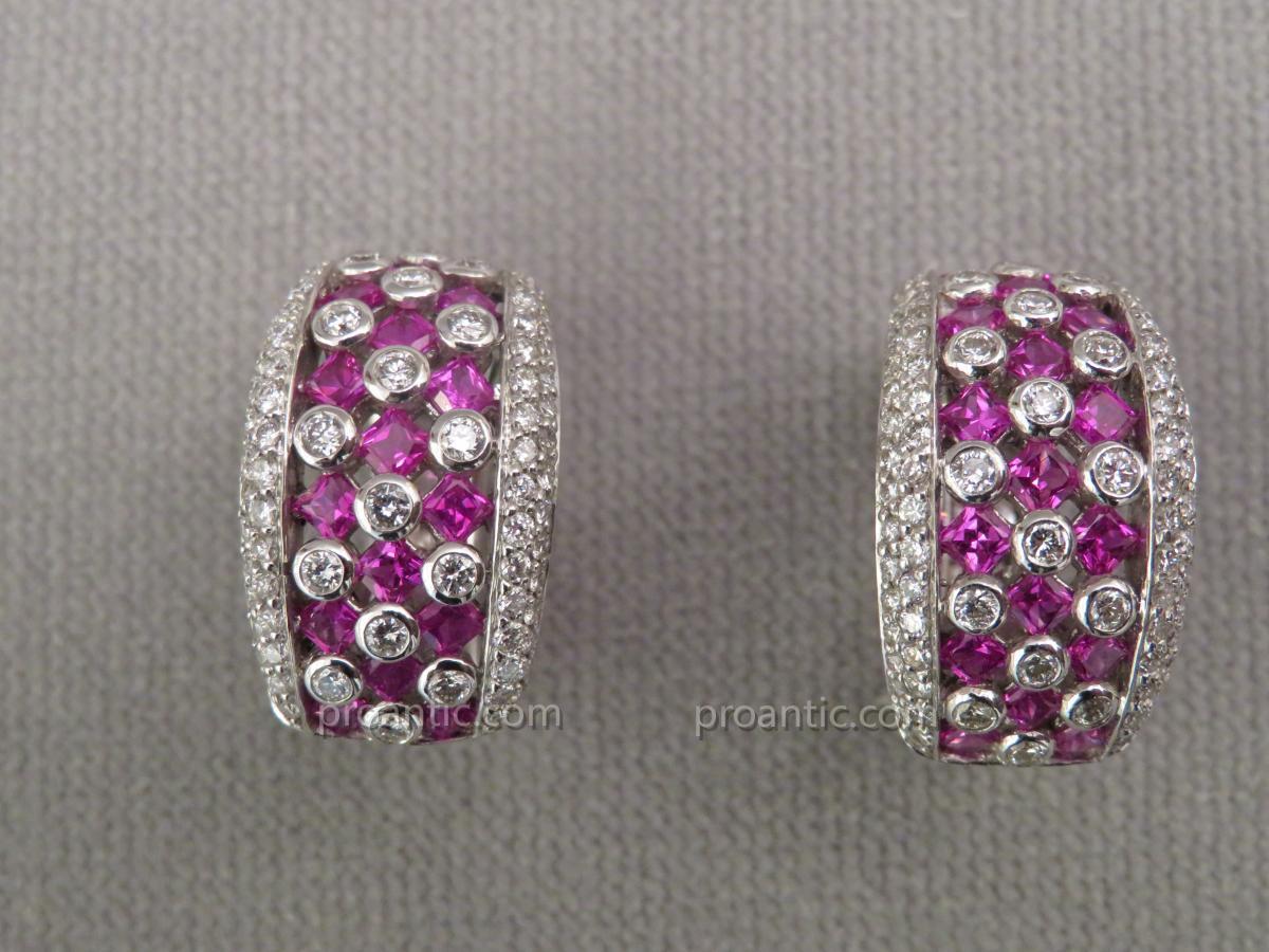 Diamond Ruby Earrings