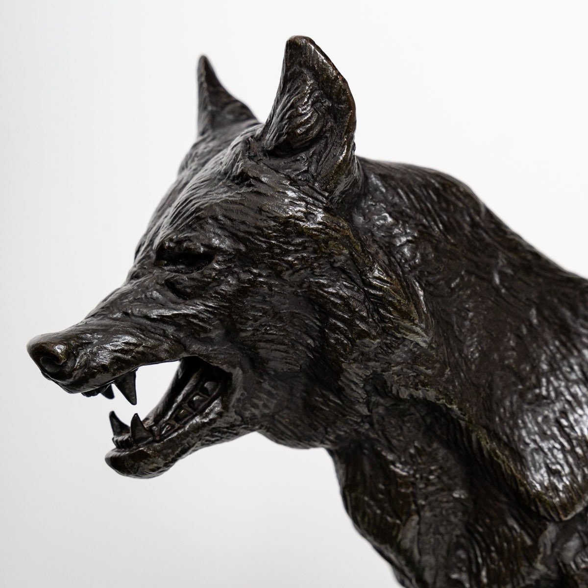 Proantic: Sculpture - Wolf Defending His Prey By Antoine-louis Barye