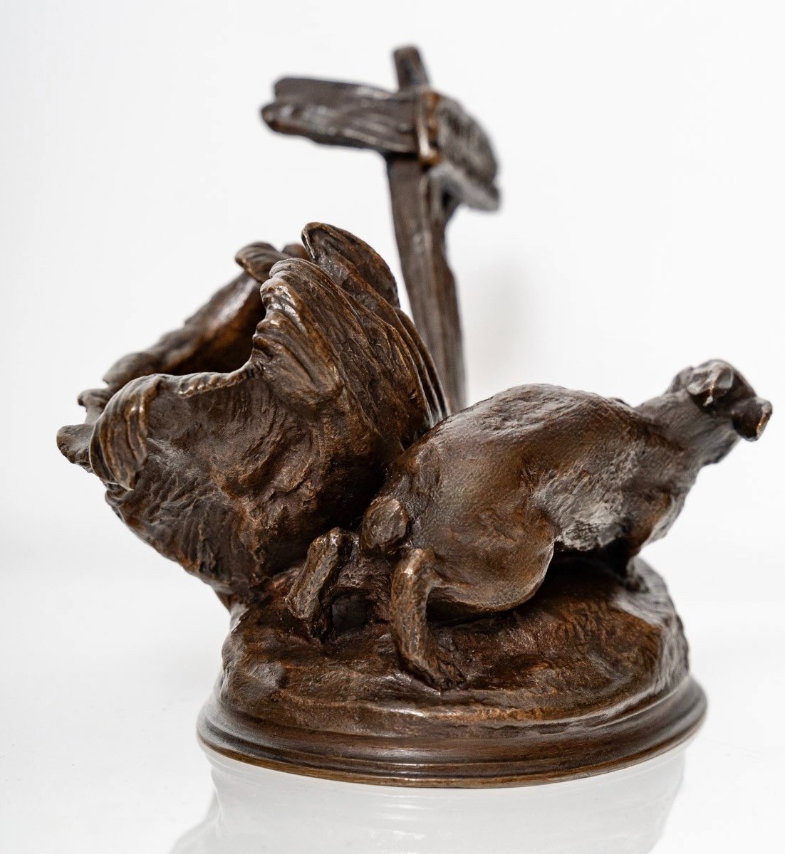 Proantic: Empty - Pocket In Bronze , Rabbit "route De La Casserole"