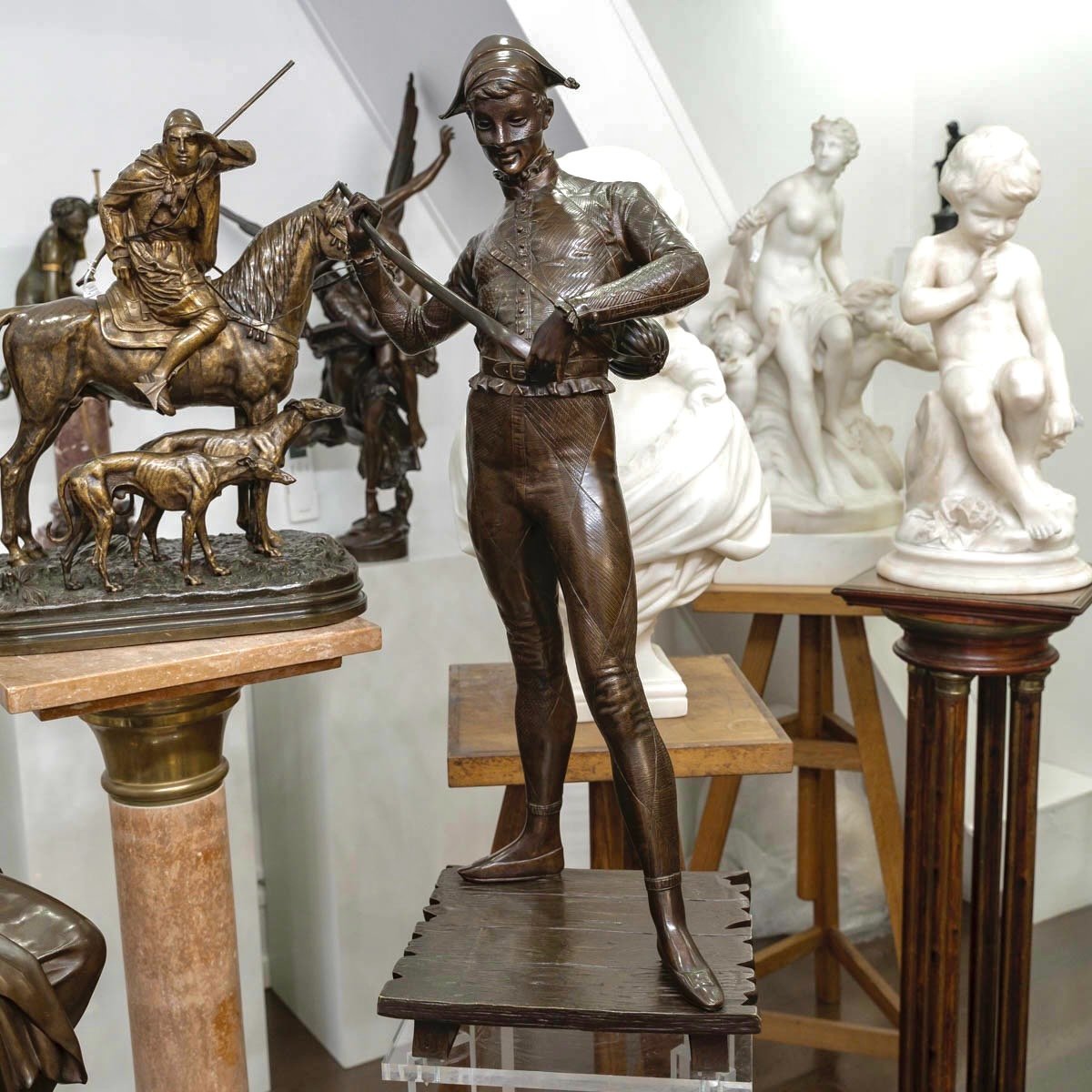 Proantic: Sculpture - Harlequin , Paul Dubois (1829-1905) - Bronze