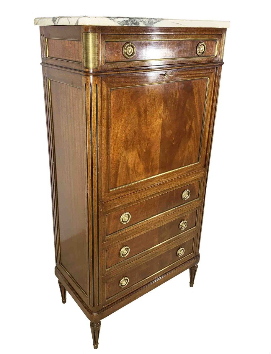 Proantic: Louis XVI Style Mahogany Secretary