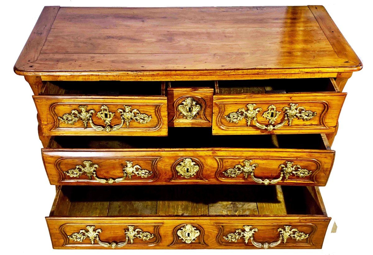 Louis XIV Commode In Molded Walnut