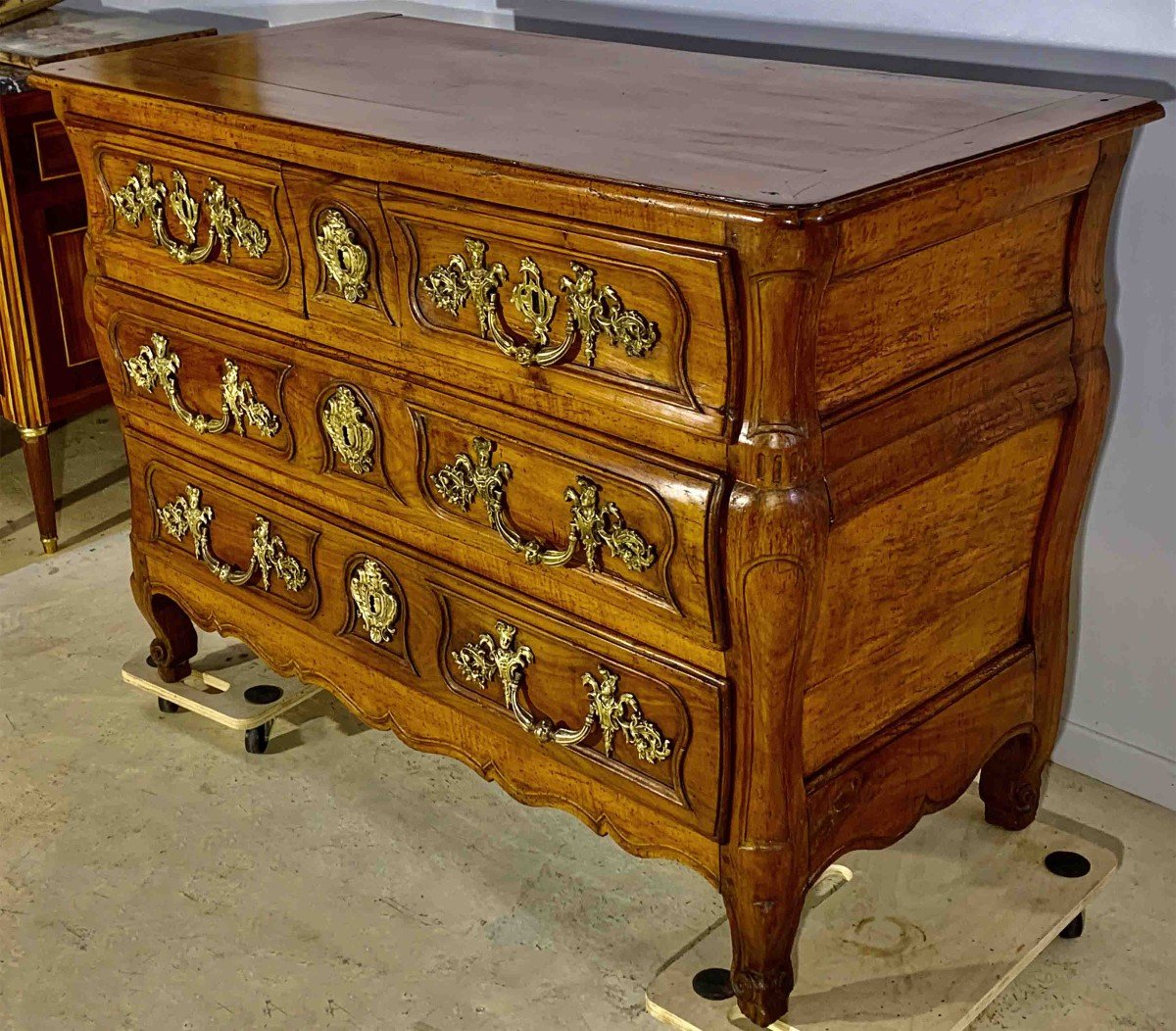 Louis XIV Commode In Molded Walnut