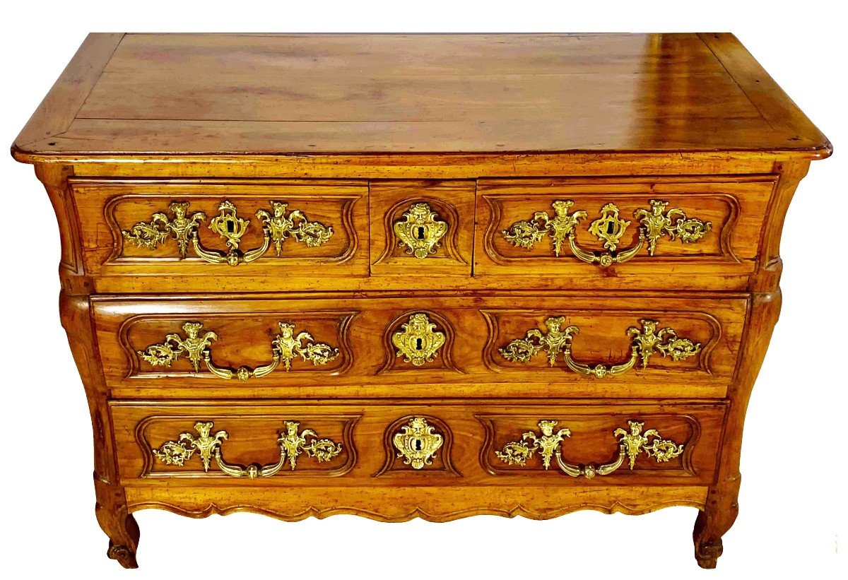 Proantic: Louis XIV Commode In Molded Walnut