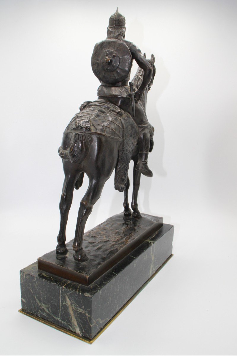 Proantic: Vercingetorix On Horseback Or Statue Of Gaulish Chief. By Em