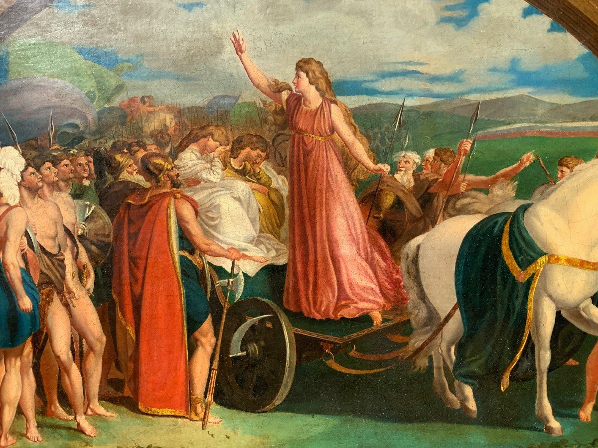 Proantic: Attribué à Thomas Stothard (1755 - 1834) Boadicea Harangua