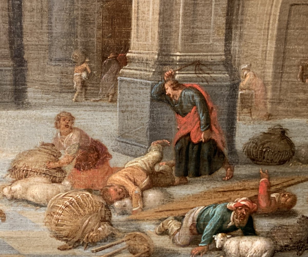 Proantic: Jesus Chassing The Temple Merchants - Attributed To Hendrick