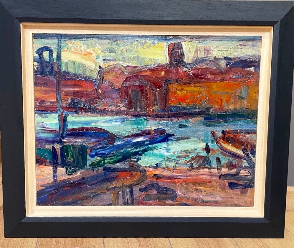 Antoine Ferrari (1910 - 1995) "the Port Of Marseille"
