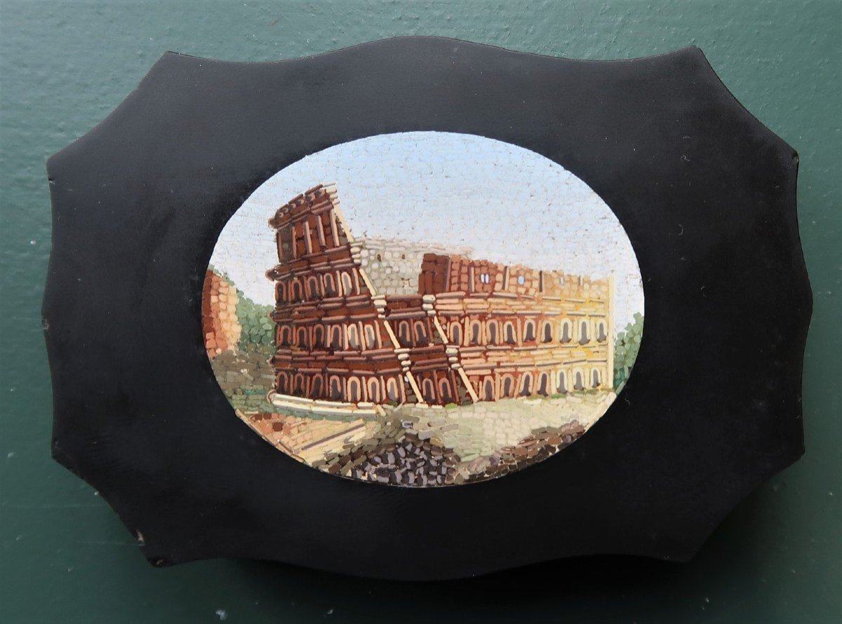 Proantic: Micro-mosaïque, Vue Du Colisée à Rome