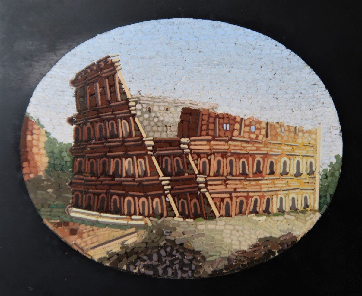 Proantic: Micro-mosaïque, Vue Du Colisée à Rome