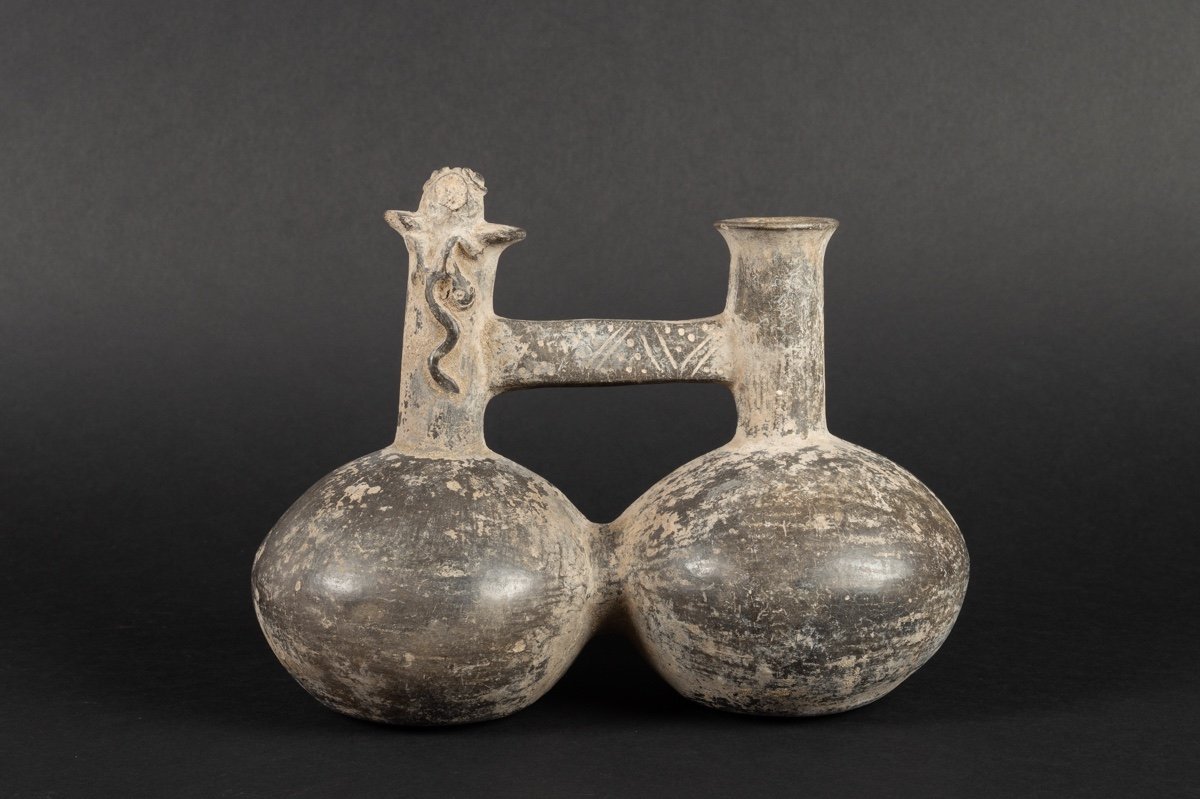 Proantic: Singing Vase - Snake Whistle, Peru, Chimu, 10th-15th Century