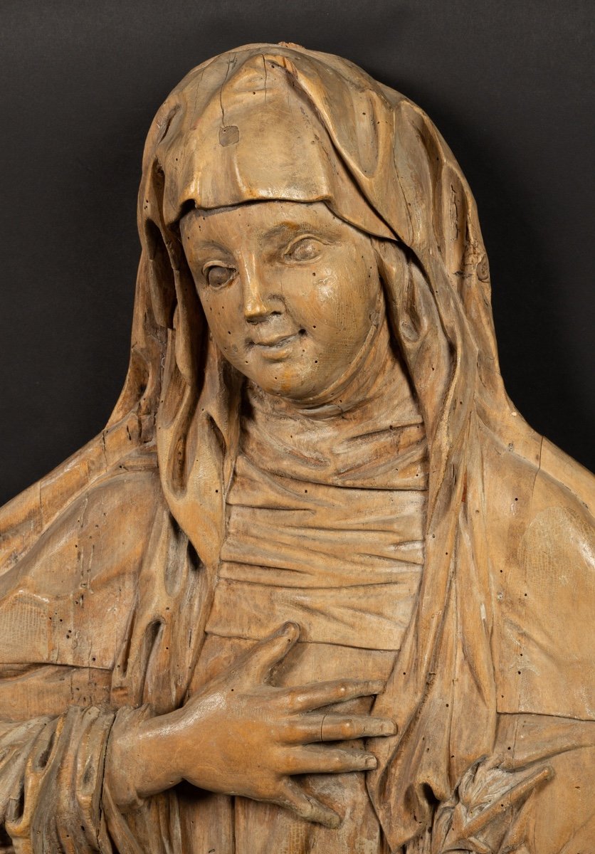 Proantic: Bas-relief - Vierge, Bois, Baroque, XVIIe - XVIIIe Siècle.