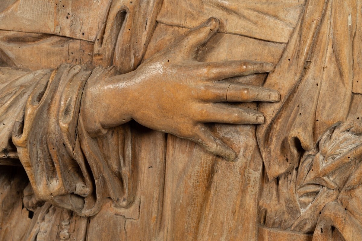 Proantic: Bas-relief - Vierge, Bois, Baroque, XVIIe - XVIIIe Siècle.