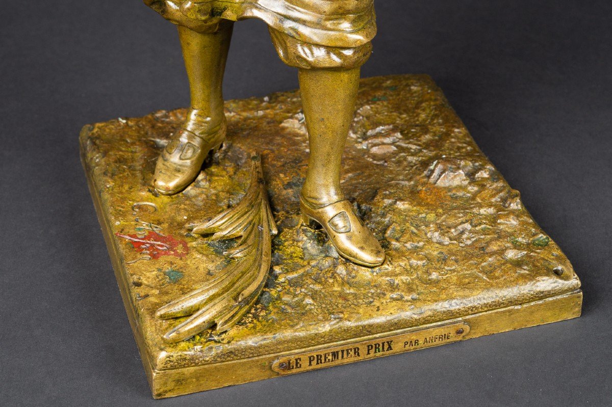 Proantic: Le Premier Prix, Charles Anfrie (1833-1905), Bronze, XIXe Si