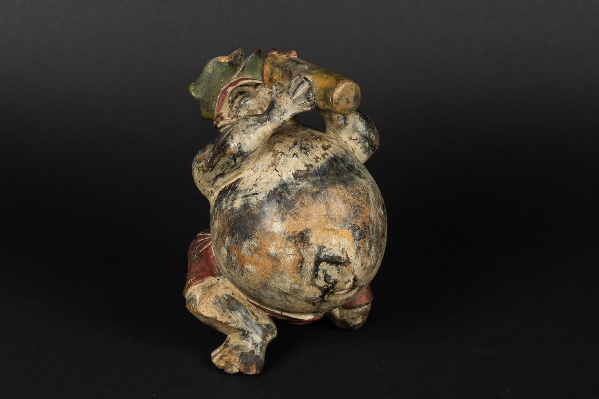 Sumo Wrestler, Polychrome Wood, Japan, Edo Period, 19th Century.