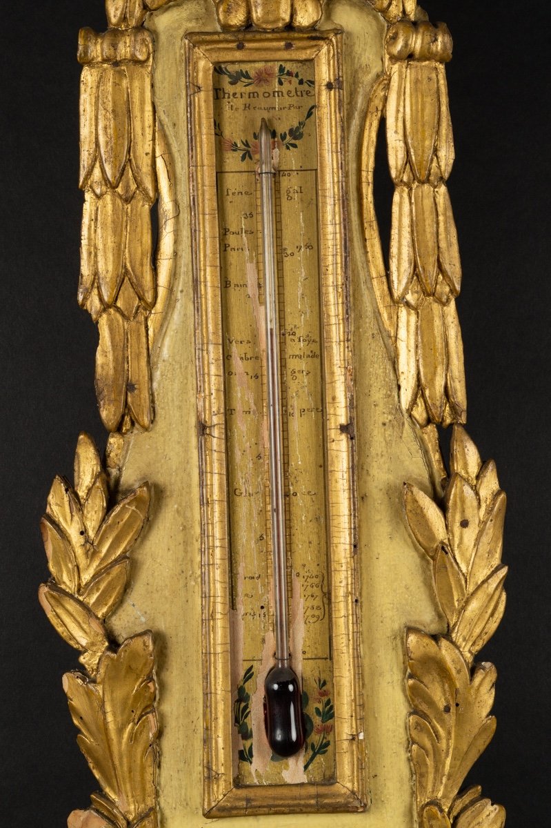 Proantic: Barometer - Golden Thermometer, Transition Louis XV - Louis