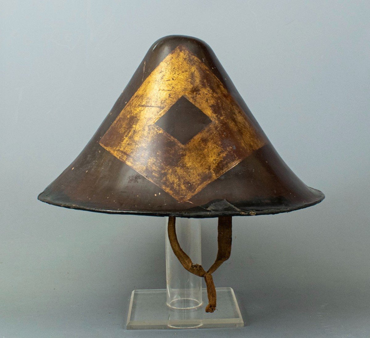 Proantic: Jingasa From The Edo Period, Conical Samurai Headdress In Ha