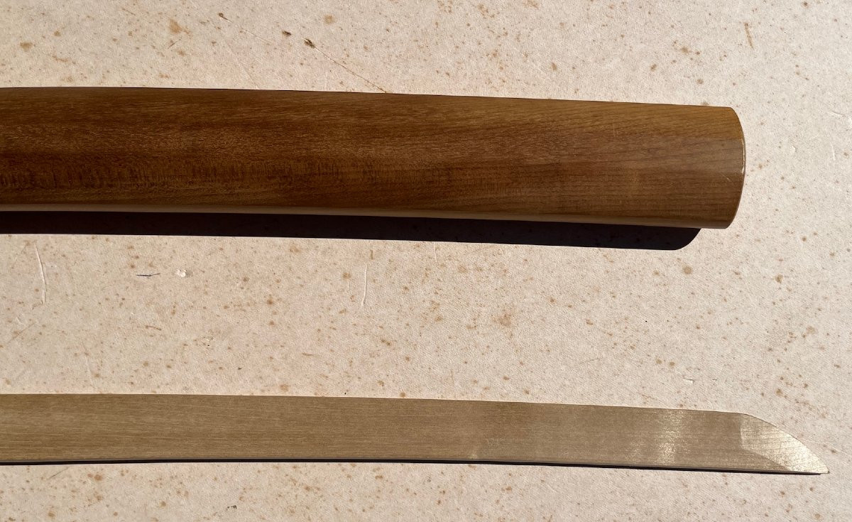 Proantic: Japanese Shirasaya Sword Scabbard And Tsunagi Wooden Blade I