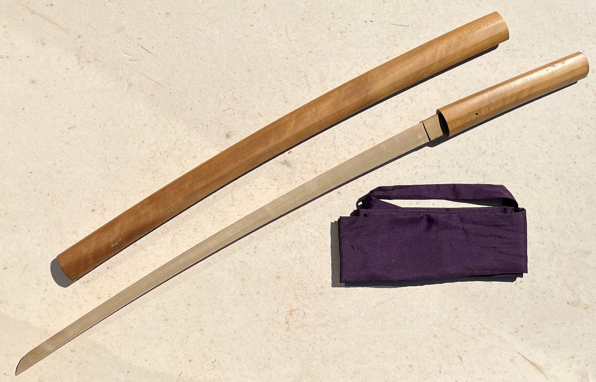 Proantic: Japanese Shirasaya Sword Scabbard And Tsunagi Wooden Blade I