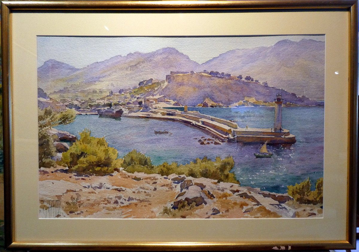 Proantic: Jean Lefeuvre (1882-1974) l'Entrée Du Port De Cassis