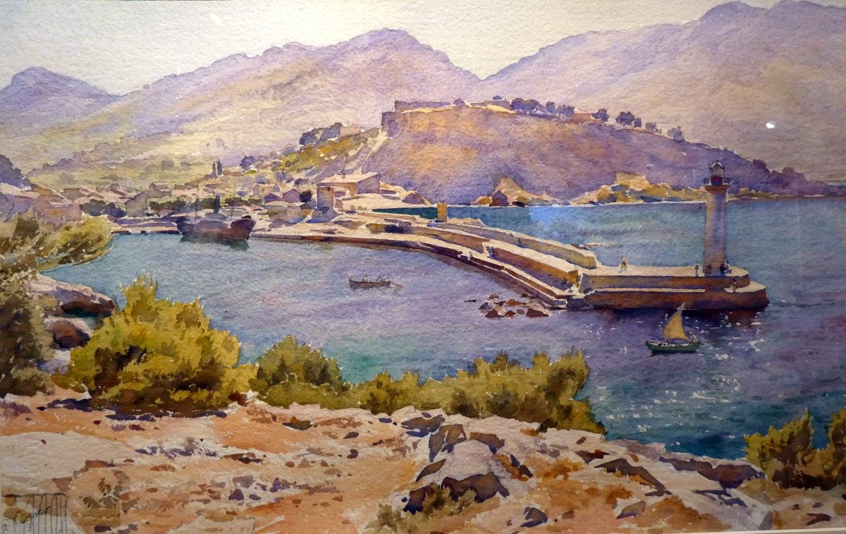 Proantic: Jean Lefeuvre (1882-1974) Entrance To The Port Of Cassis