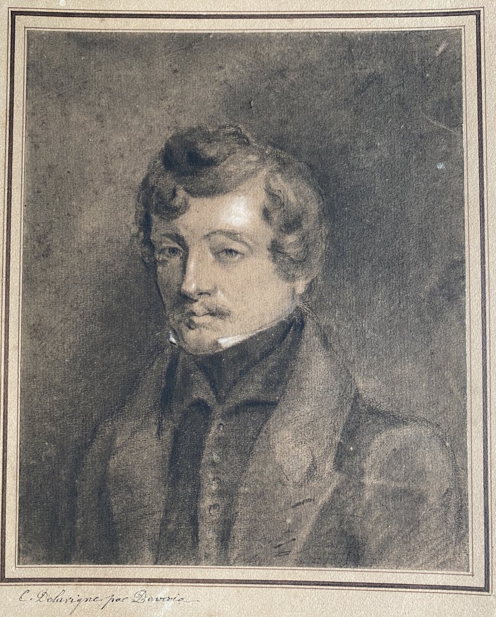 Proantic: Portrait De Casimir Delavigne Par Eugène Deveria