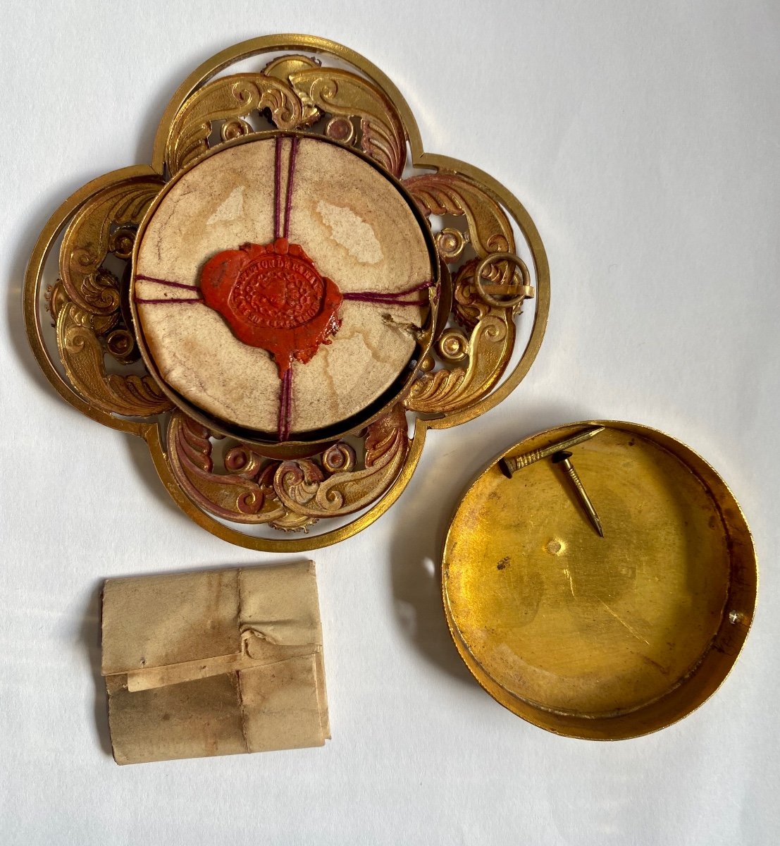 Proantic: Reliquary Of The Visitation With Authentic 1880. Enamels, Pe