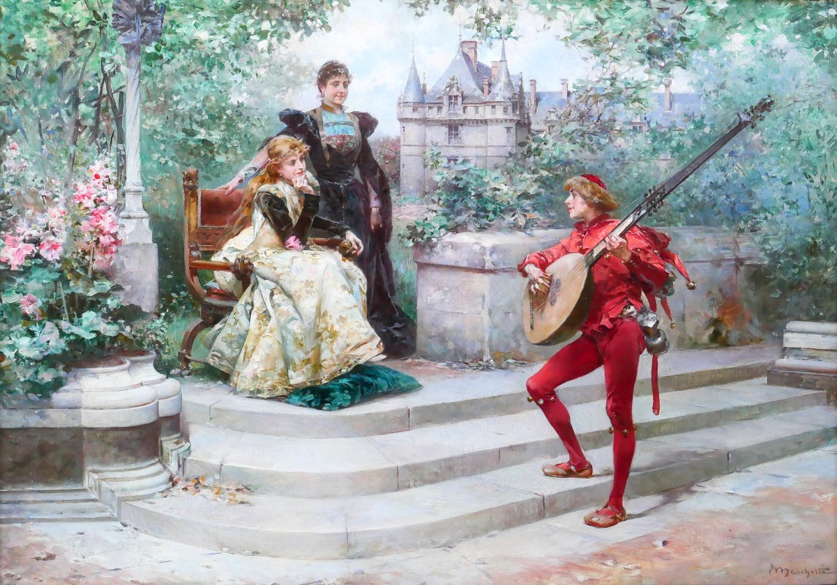 Proantic: Ludovico MARCHETTI 1853-1909 Chanson d'autrefois tableau 189