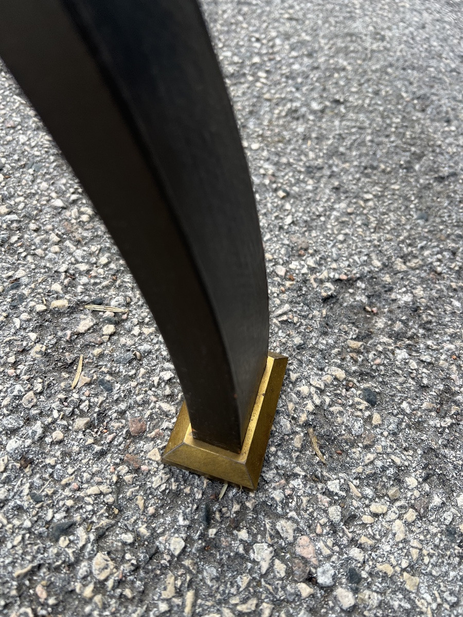 Proantic: Marble And Steel Dining Table, 1970s Design, 20th Century Ar