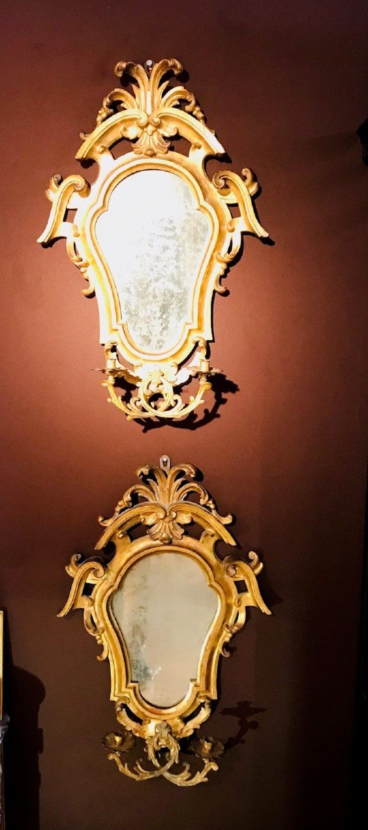 Proantic: Pair Of 18th Century Wall Mirror.