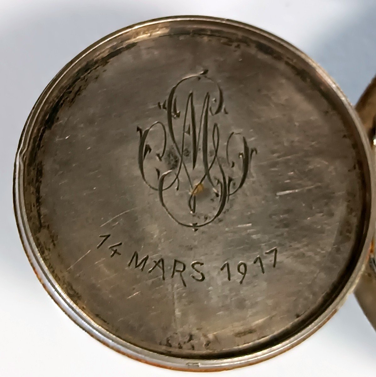 Proantic: Solid Silver Art Nouveau Compact