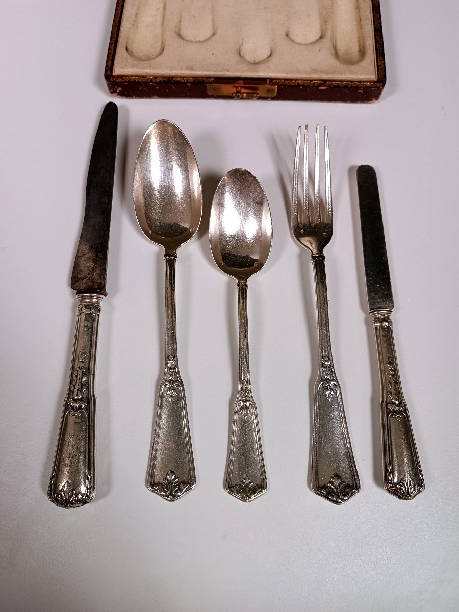 Proantic: Coffret Couverts Argent Massif