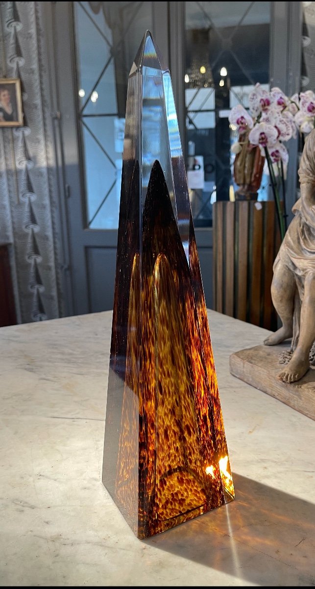 Proantic: Murano Blown Glass Obelisk By Paolo Venini 1960 - 70