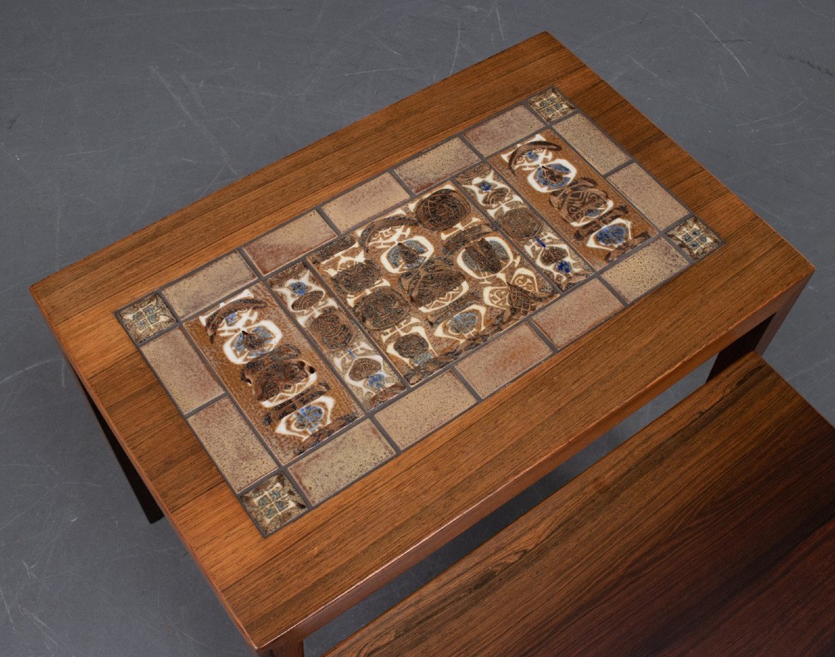 Proantic: Severin Hansen, Scandinavian Nesting Tables In Rosewood, 196