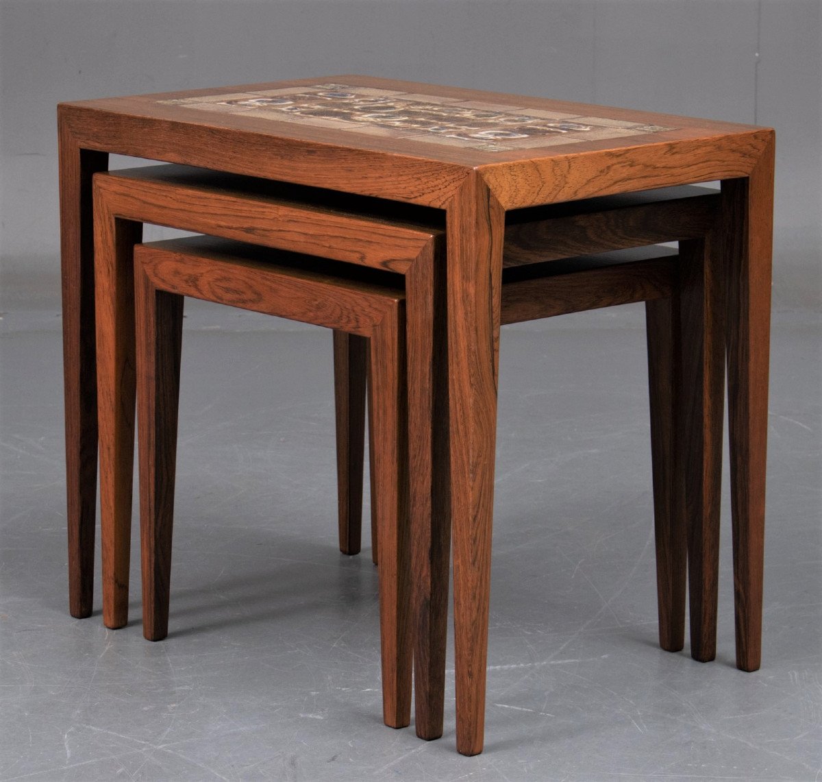 Proantic: Severin Hansen, Scandinavian Nesting Tables In Rosewood, 196