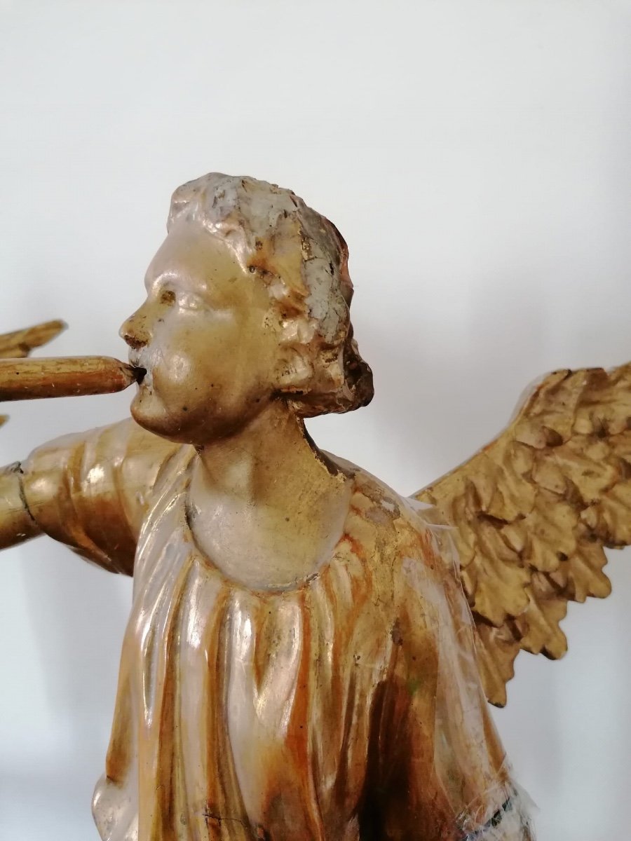 Proantic: Magnificent Pair Of Italian Late Baroque Musical Angels In G