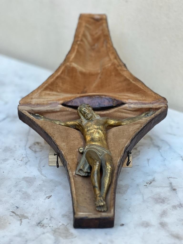 Proantic: Crucifix En Bronze Et Or Du XVIIème Siècle