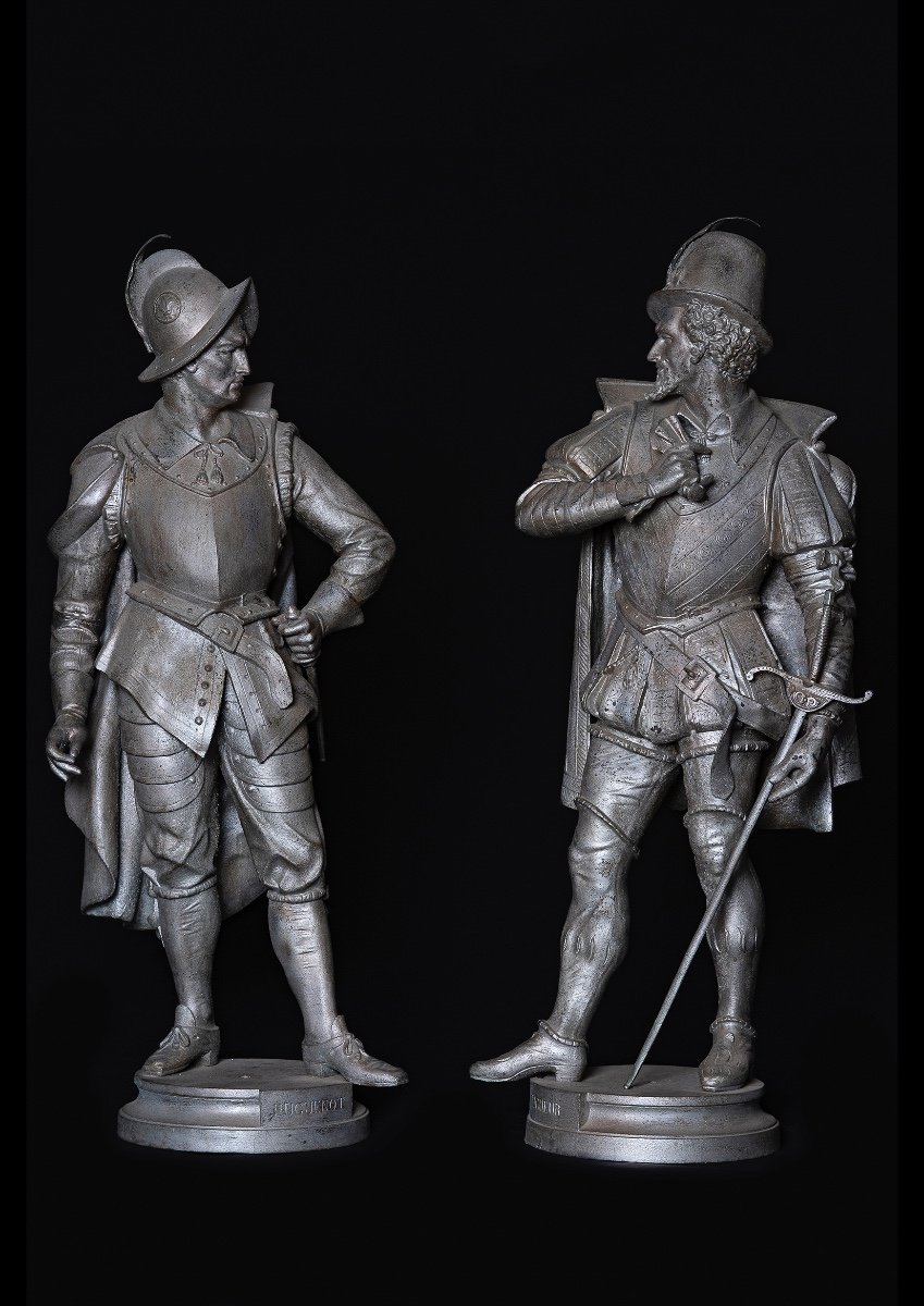 Proantic: Pair Of Metal Statues