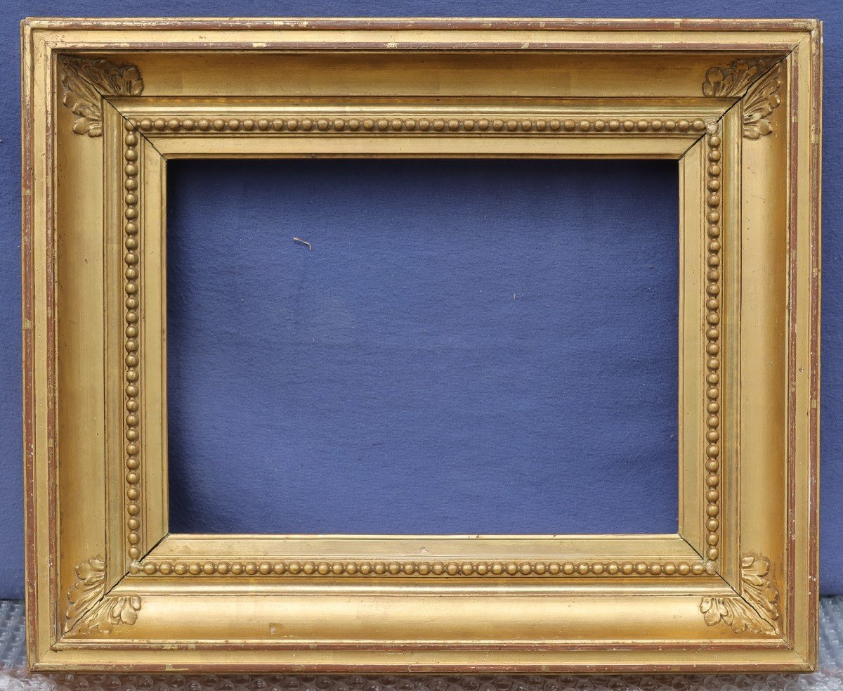 Proantic: Beautiful 19th Century Gilded Frame Profile Throat Acanthus