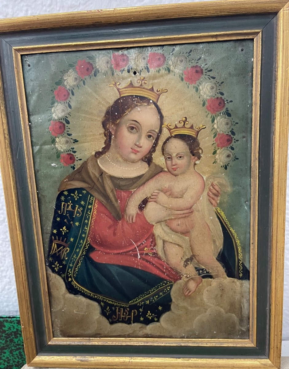 Oil On Copper. Virgin Of Bethlehem. 18th Century South American School