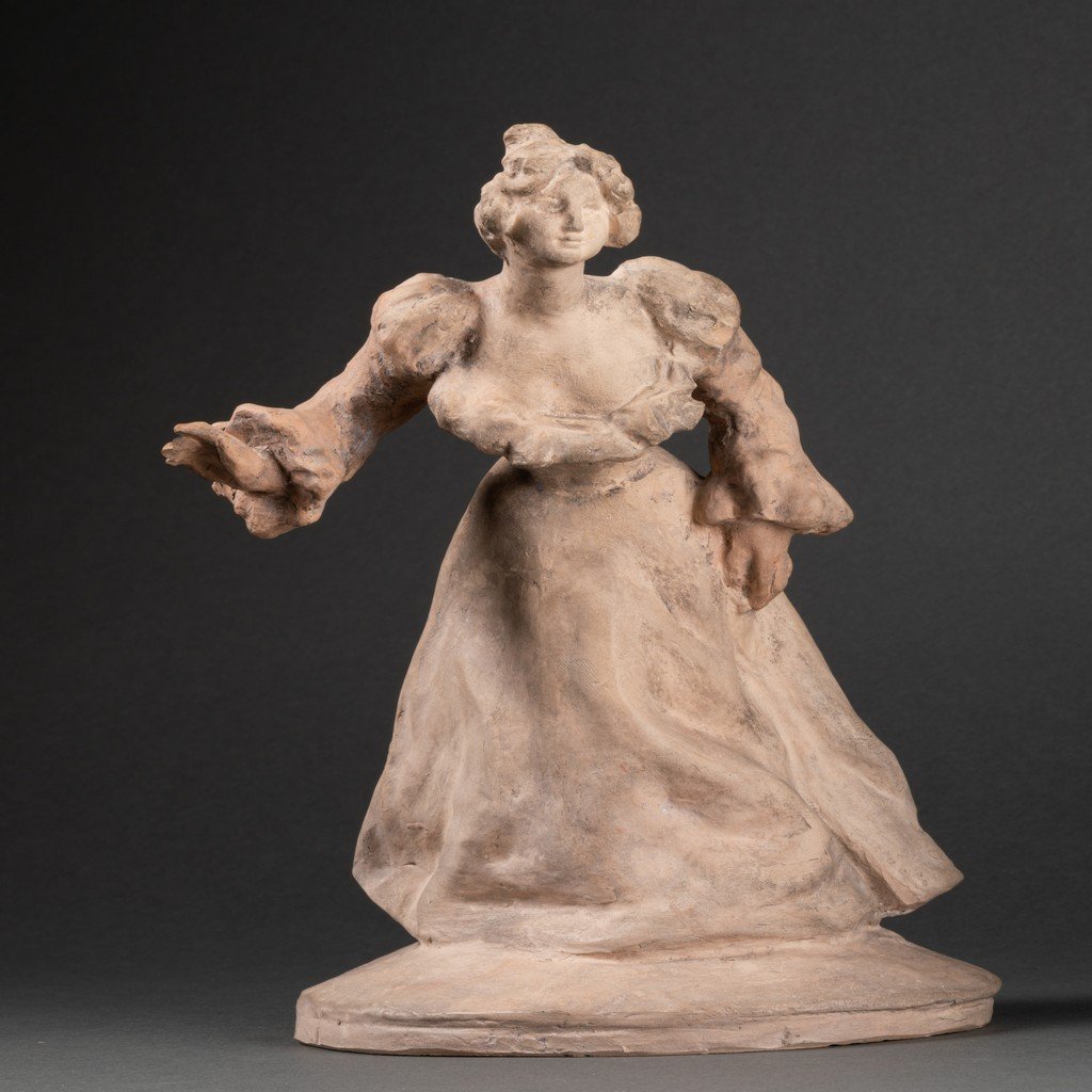 Proantic: Louis Dejean (1872-1953) 'elégante'- Epreuve En Terre Cuite