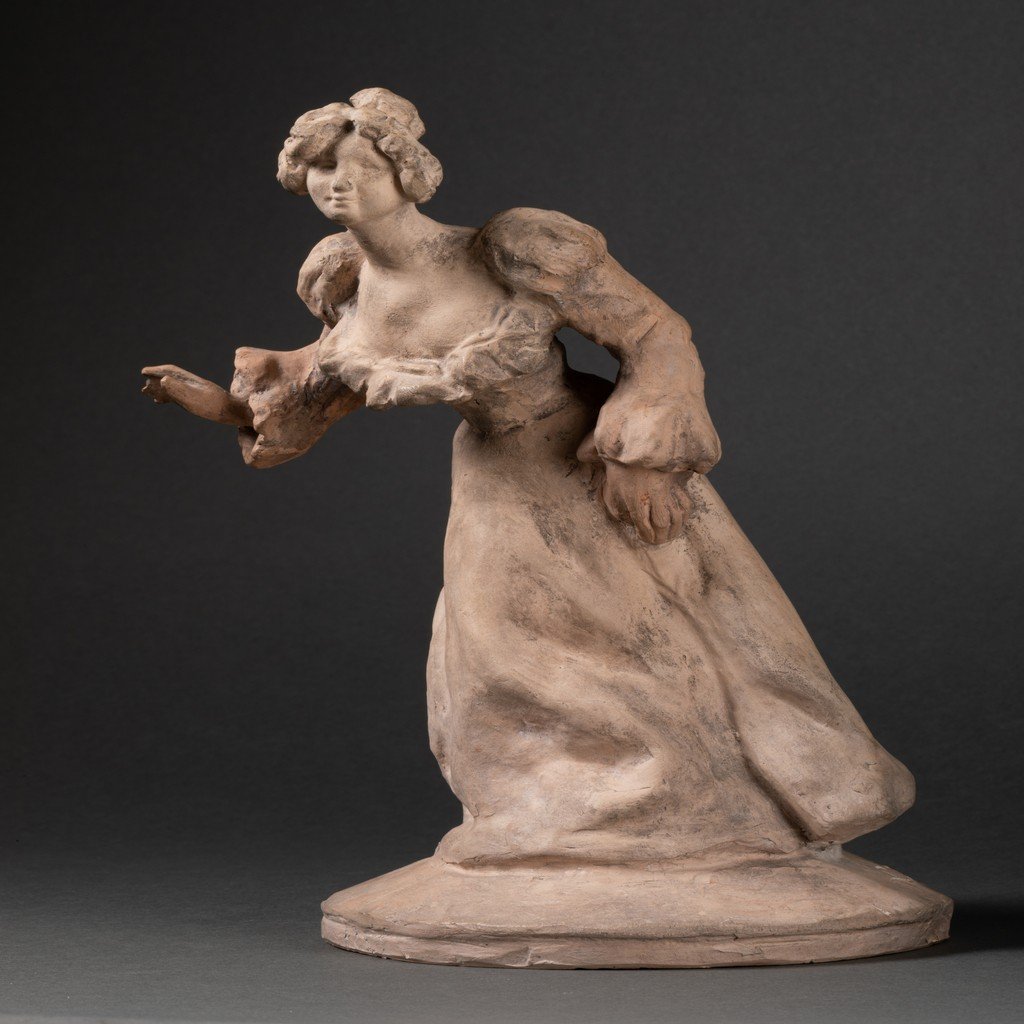 Proantic: Louis Dejean (1872-1953) 'elégante'- Epreuve En Terre Cuite