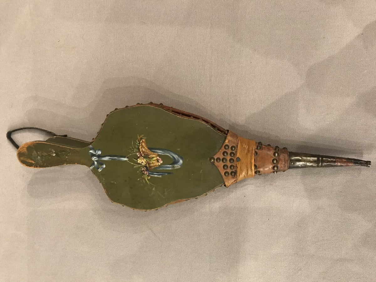 Proantic: Bellows Painted Old 19th Time