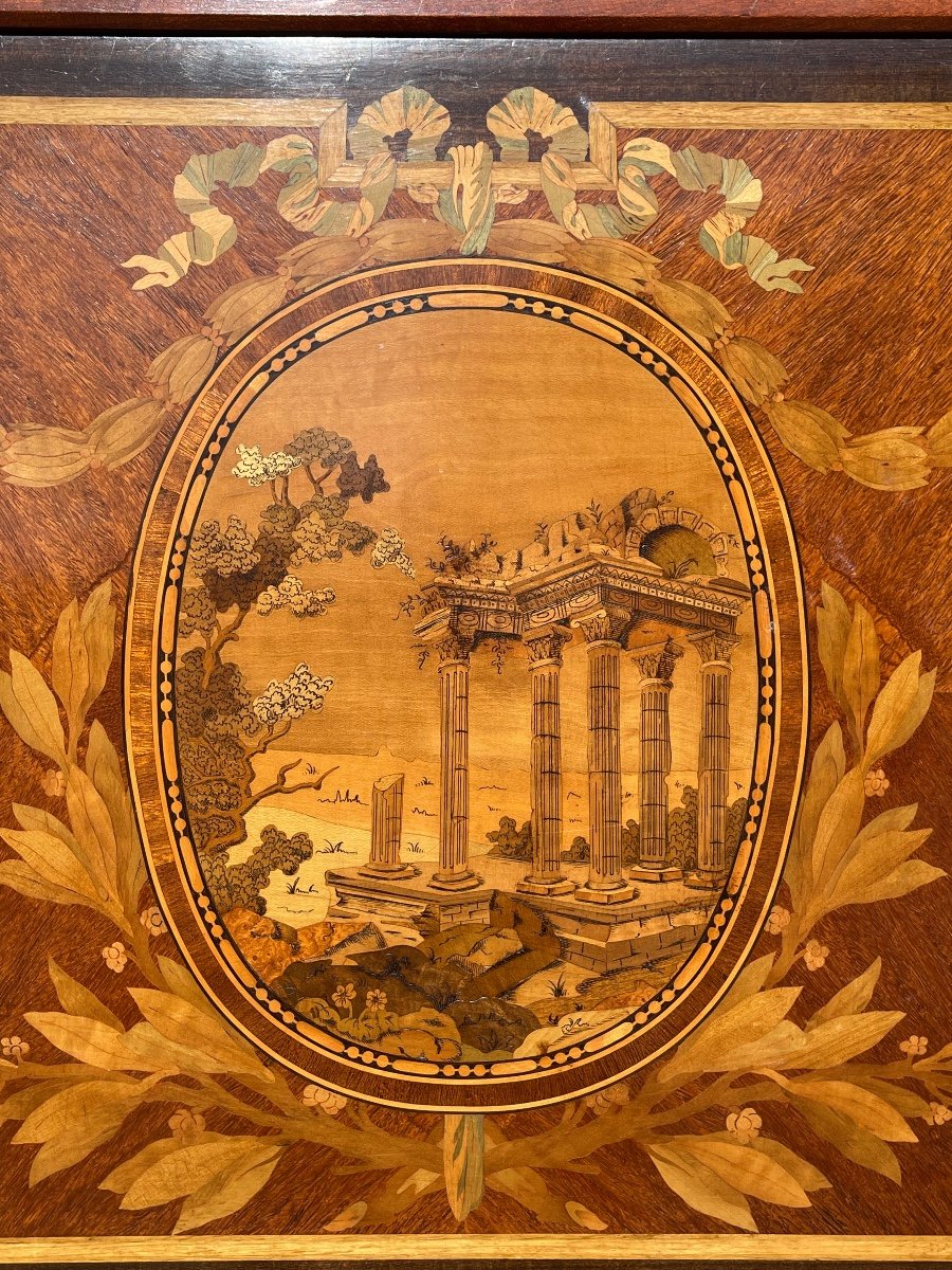 Proantic: Showcase / Argentier Louis XV Style In Marquetry & Bronze