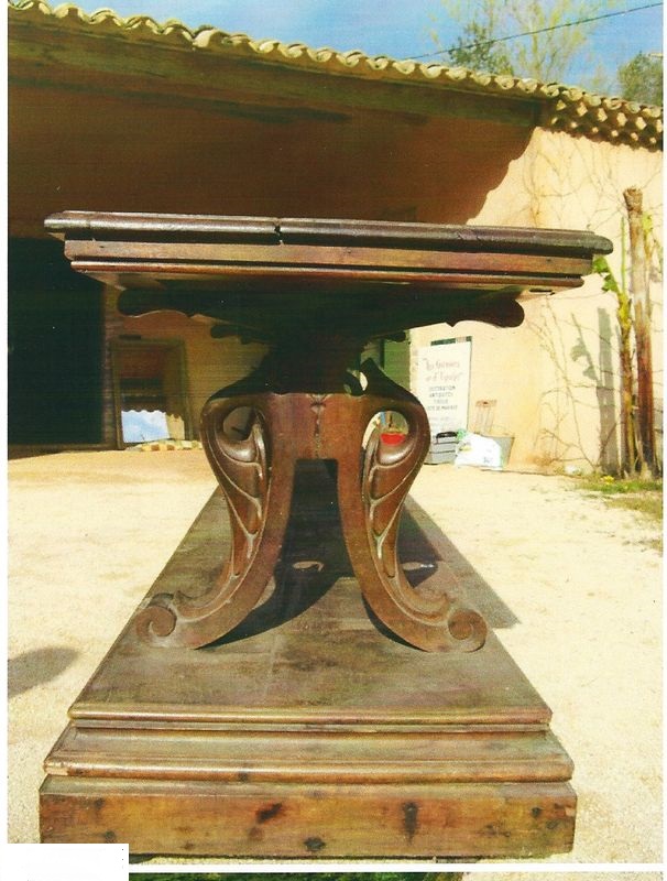 Proantic: Pair Of Solid Mahogany Drape Tables