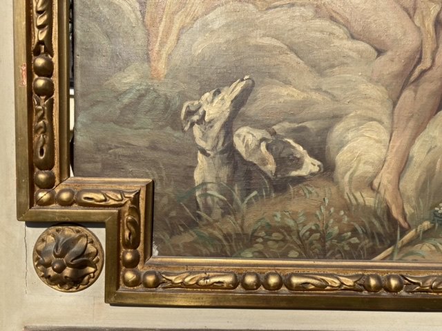 Cupidon & PsychÉ - Lacquered And Golden Trumeaux Louis XVI Style