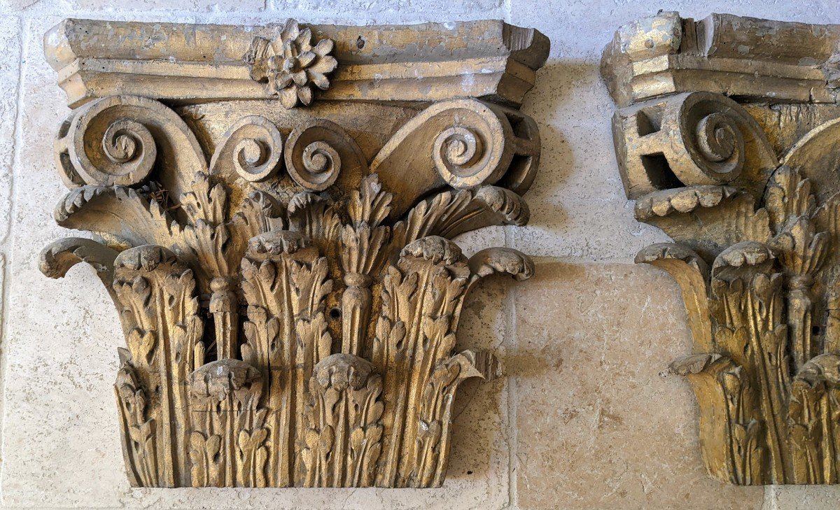Proantic: 2 Corinthian Pilaster Capitals