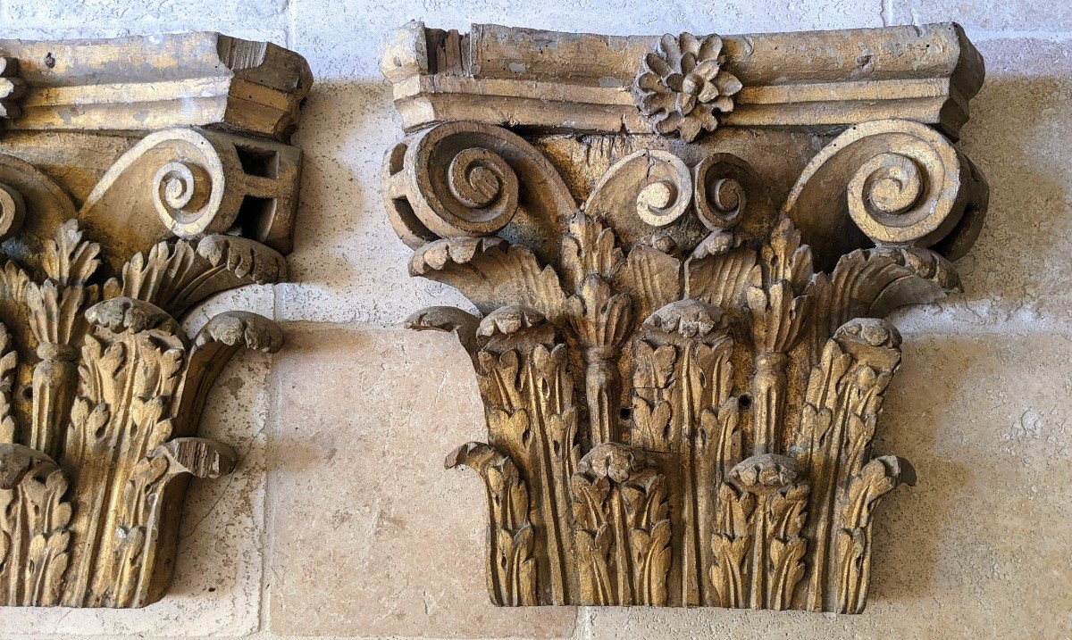 Proantic: 2 Corinthian Pilaster Capitals